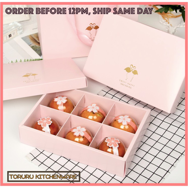Mooncake Box Dessert/Pastry/Tart Drawer Gift Box (fit in 6pcs) | Shopee ...