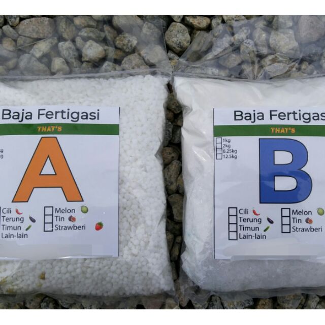 BAJA AB - SET 2KG (1KG + 1KG) Baja Fertigasi Hidroponik Siraman atau ...