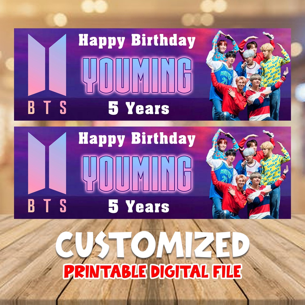 BTS BIRTHDAY BANNER BTS | Shopee Malaysia
