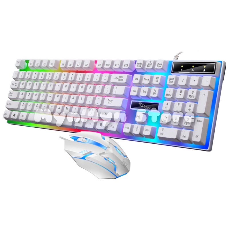 G21B LED Rainbow Colour Backlight Gaming Keyboard Mouse Set (Assorted ...