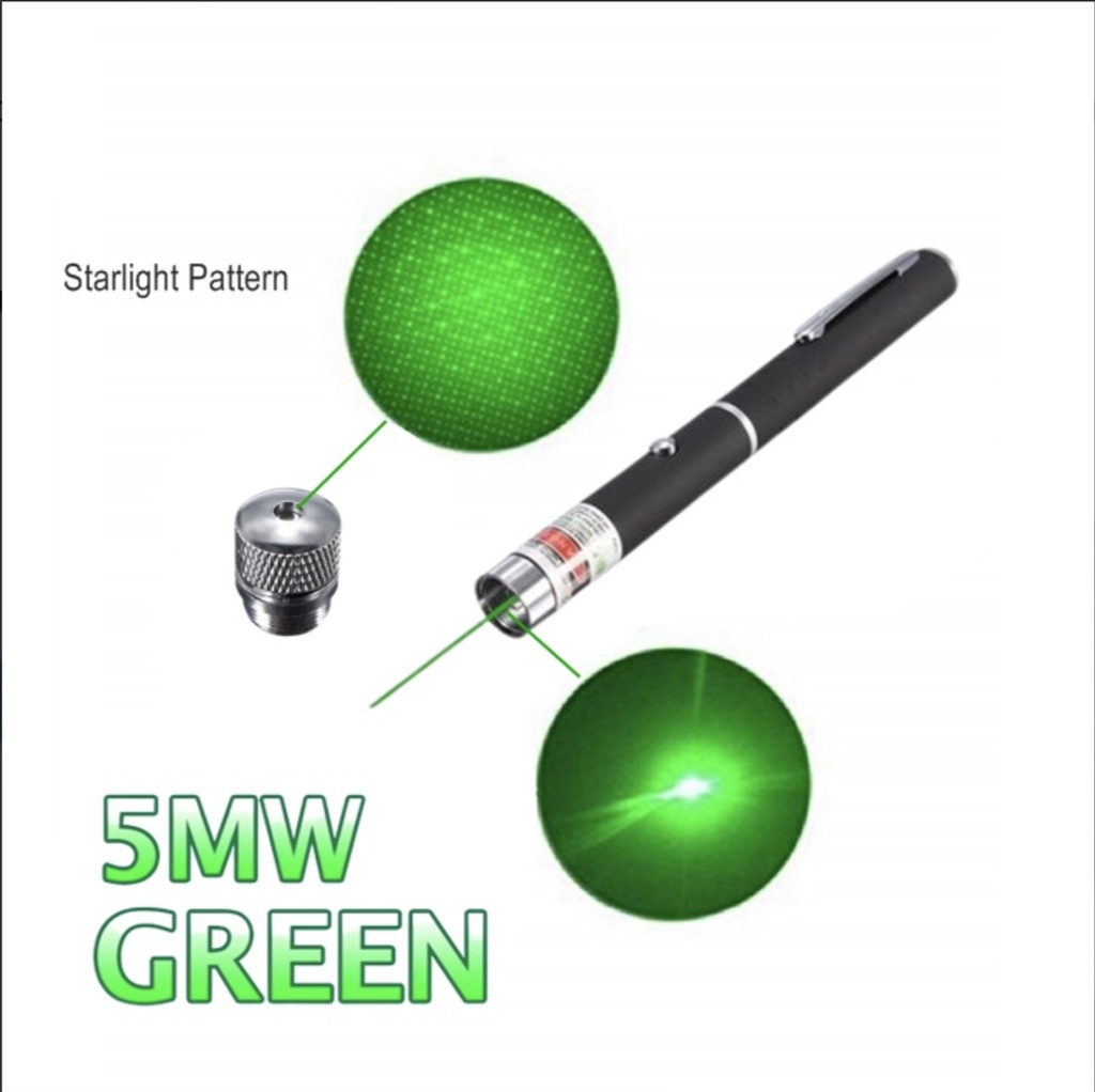 Green Laser Pointer Pen 5mW Laser High Power 532n Tactical Starry ...