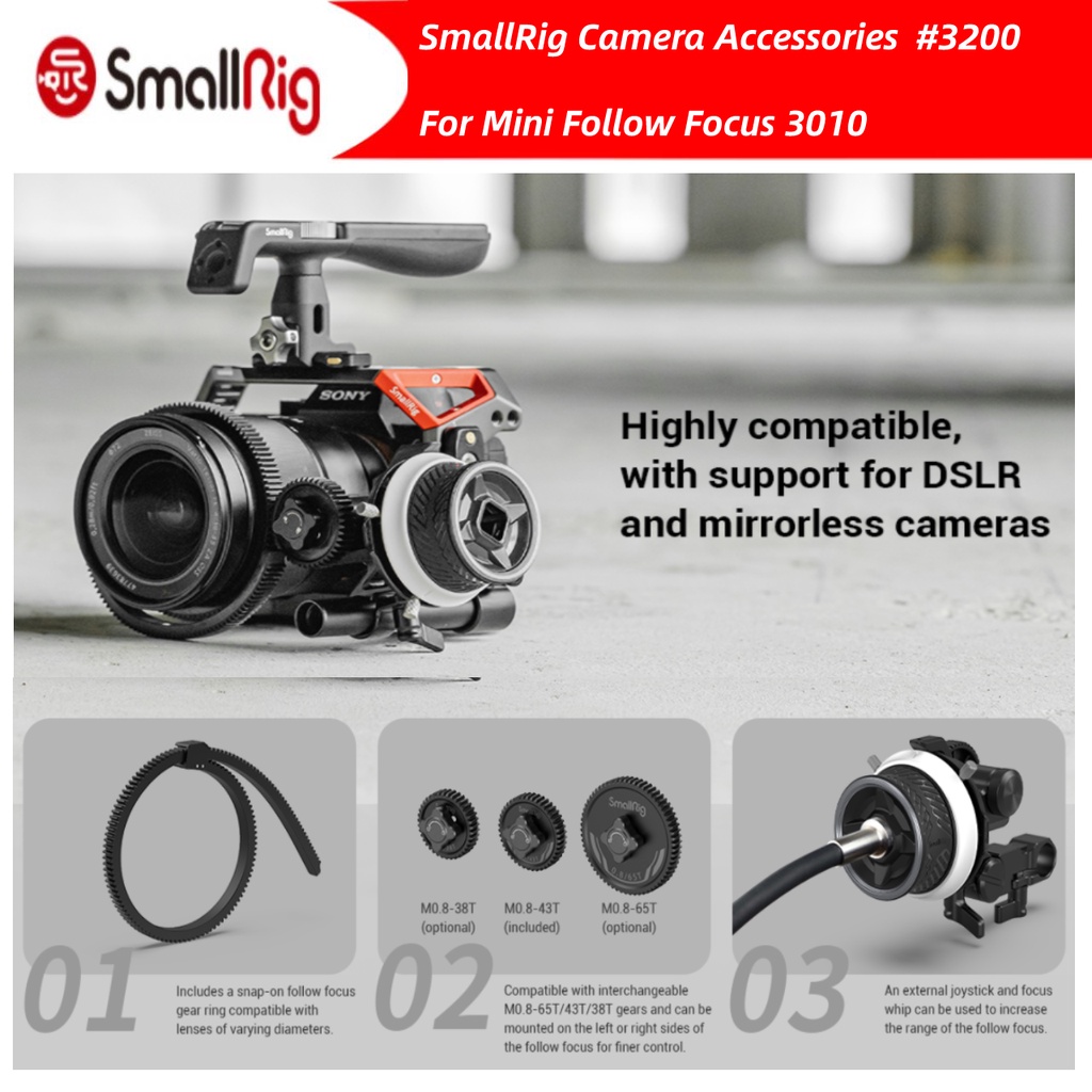 SmallRig M0.8-65T Gear Mechanical Follow Focus For Camera Accessories ...