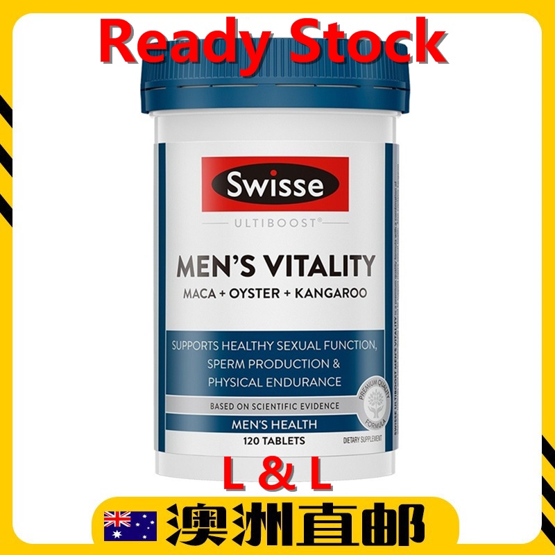 [Ready Stock EXP: 10/2026yr] Swisse Ultiboost Men's Vitality Maca+Oyster+Kangaroo 120 Tablets ...