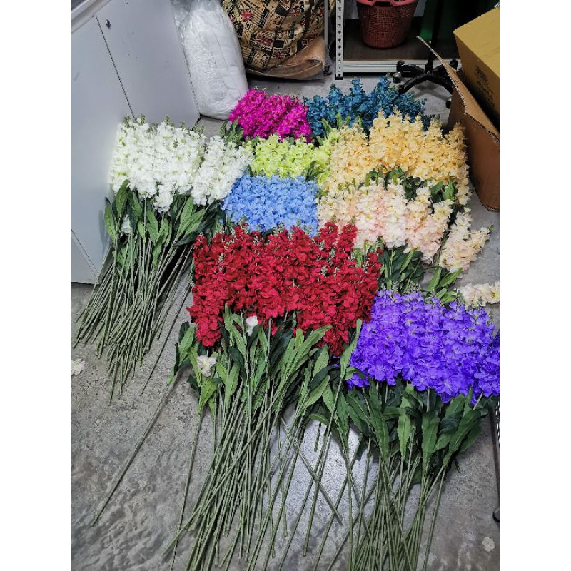 ASALL Bunga Jagung sundal malam Plant Fake Orchid Silk Flower pelamin ...