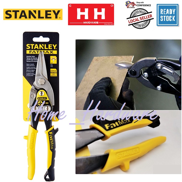 STANLEY Fatmax 14-563 10" Aviation Snips Straight Cut Cutter Dawai ...