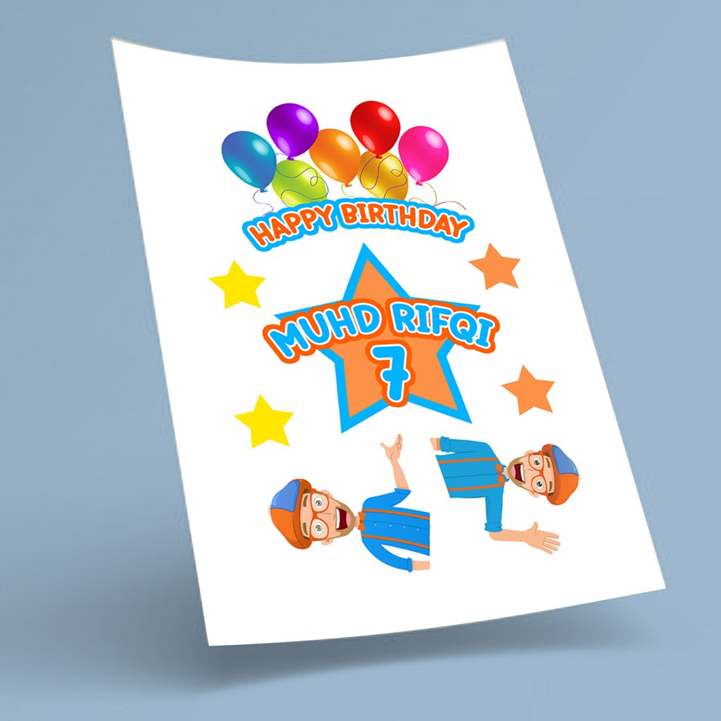 BLIPPI CUSTOM NAME & AGE [JPEG FORMAT/FILE] [CAKE TOPPER] [PRINT ...