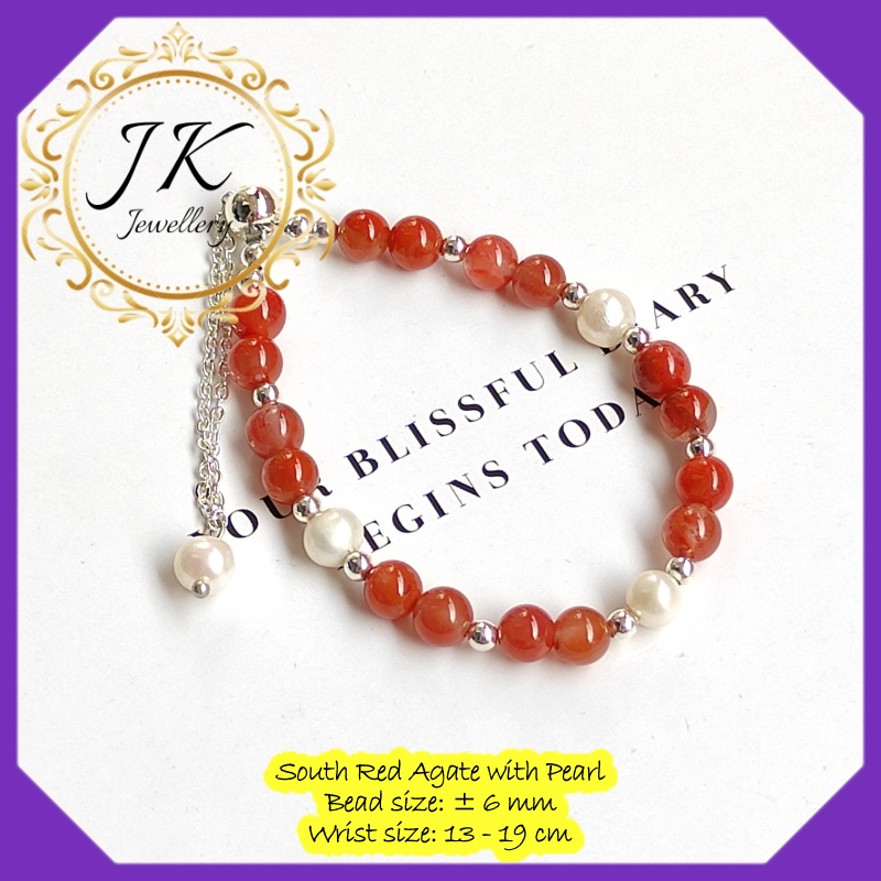 JK Jewellery 🎁 Agate Crystal Bracelet DIY Adjustable Gift Gelang Tangan ...