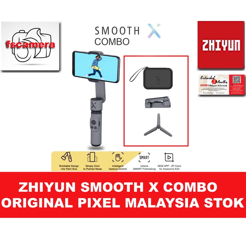 ZHIYUN ORIGINAL MALAYSIA SMOOTH X COMBO (PIXEL AGENT) Smartphone Gimbal ...