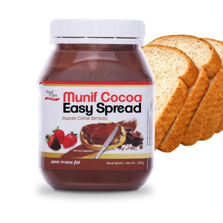 Munif Hijjaz Munif Cocoa Easy Spread Chocolate (350g) Bottle | Shopee ...