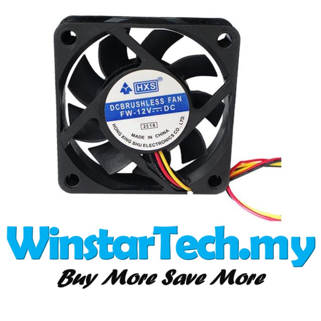DC 12V 3 Pin 6 cm x 6cm Computer Mini Cooling Fan 60x 60mm Cooler Fan ...