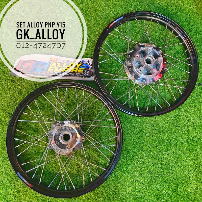 🔥🔥RIM ALLOY HITAM 1.40 x 17 + HUB CHROM PNP MOTOR YAMAHA Y15 🔥🔥 ...