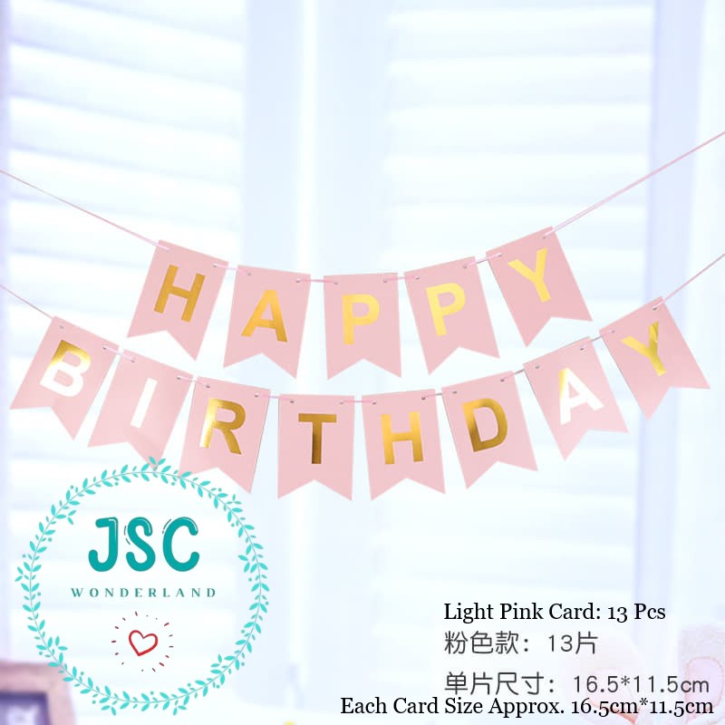 Happy Birthday Banner (Small 11.5 cm x 16.5 cm) Mono Color Birthday ...