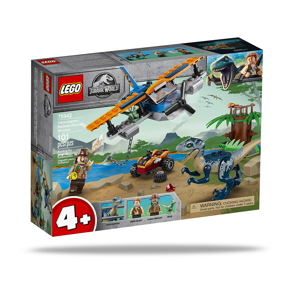 LEGO Jurassic World Velociraptor Biplane Rescue Mission 75942 - New ...
