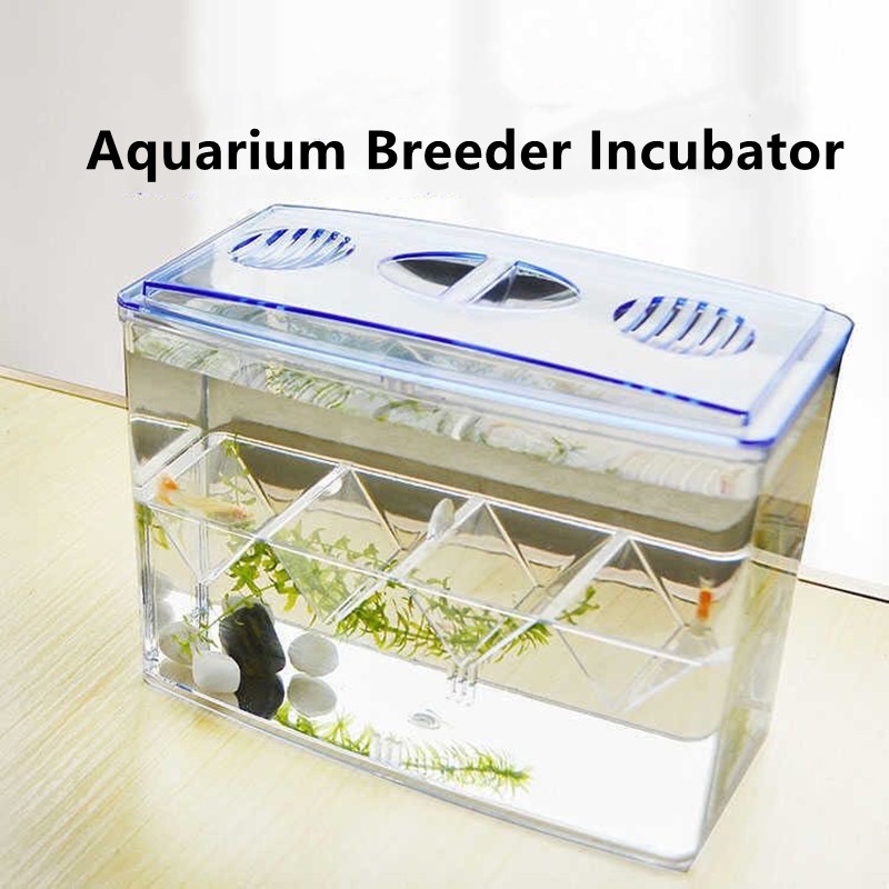 AQUARZOO Independent Aquarium Breeder Box for Fish Tank, Breeding Box ...