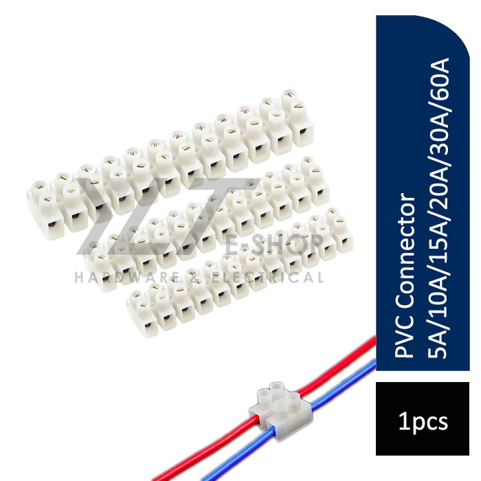 PVC Connector 5A/10A/15A/20A/30A/60A (PVC Terminal Block) | Shopee Malaysia