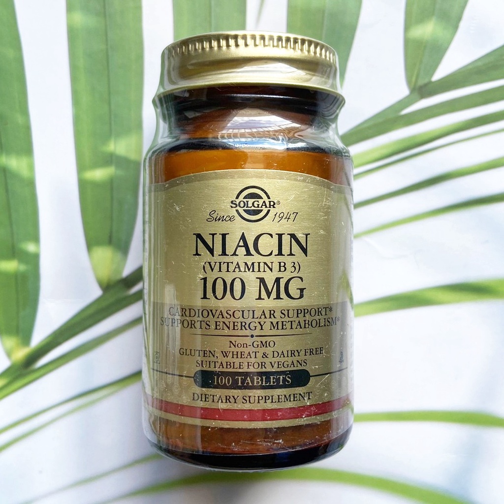 Niacin Vitamin B3 (Vitamin B3) 100 mg 100 Tablets (Solgar) B-3 B3 B3 B3 ...