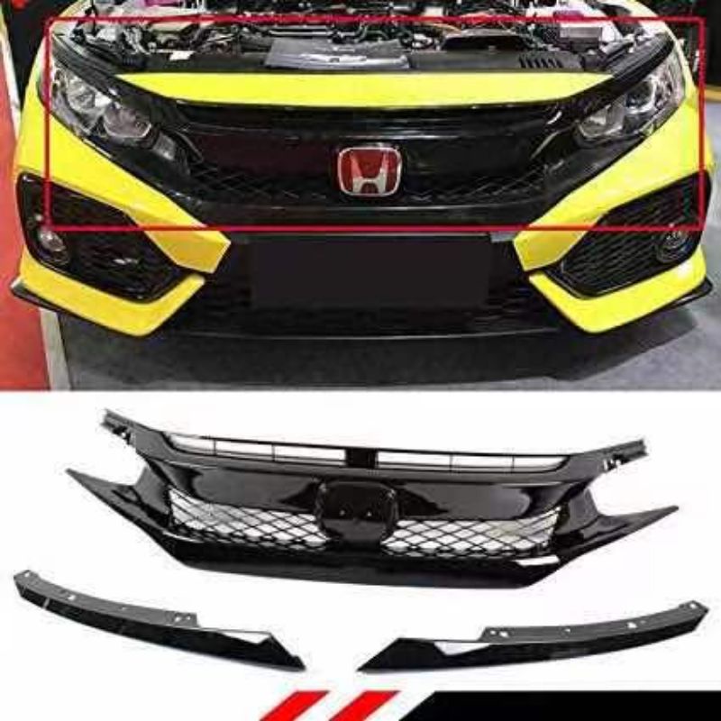 Honda civic fc 2016 2021 Type R Black front grill grille | Shopee Malaysia