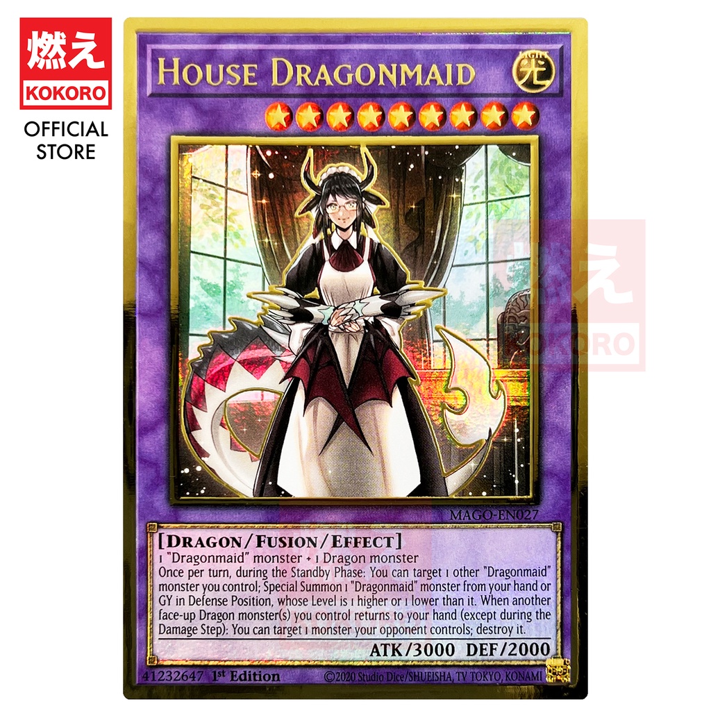 YUGIOH CARD House Dragonmaid MAGO-EN027 DBMF-JP022 PGR [KOKORO 游戏王] [龙] [光] [融合] [TCG] | Shopee ...