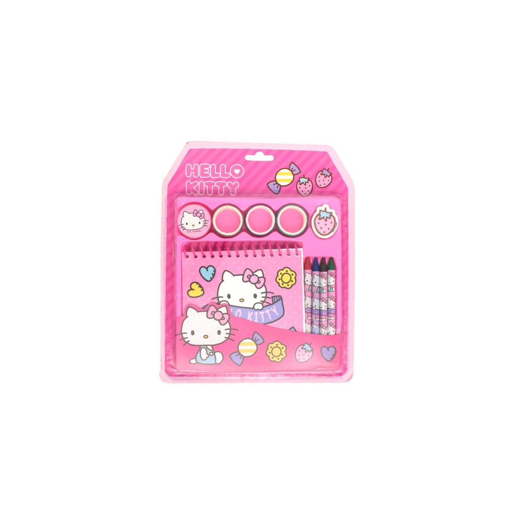 Sanrio Hello Kitty 5 in 1 Fun Activity Set With Crayons Colouring Pad ...