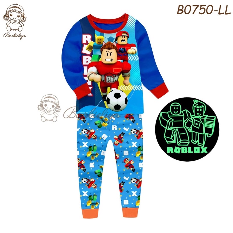 Barbieliya B0750LL Roblox Glow In The Dark Boy Pyjamas (3/4/5y ...