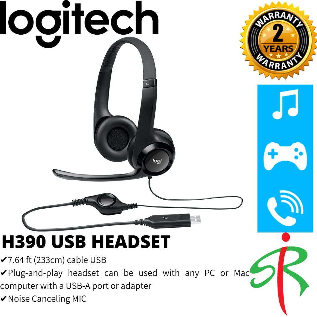 Logitech H390 USB Headset [noise cancelling mic] | Shopee Malaysia