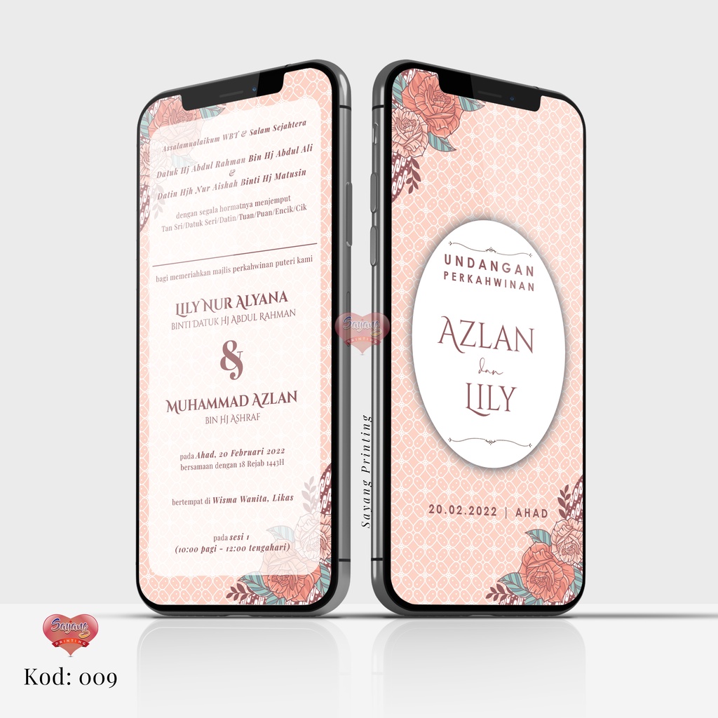 Kad Kahwin Digital | Wedding Card | E-Kad Kahwin | Kad PDF | Kad Boleh Klik Google Maps & Waze ...