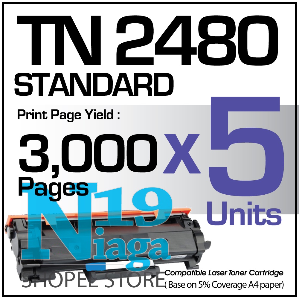 Compatible Laser Toner Cartridge Brother TN2460 TN-2460 TN2480 TN-2480 ...
