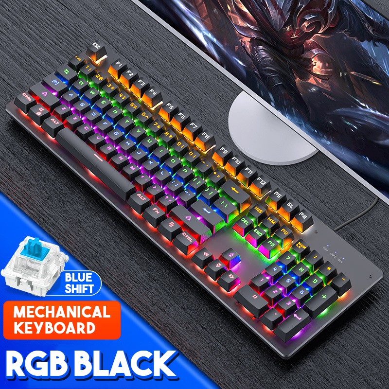 ZK-4 Blue Switch Professional Esport RGB Gaming Real Mechanical ...