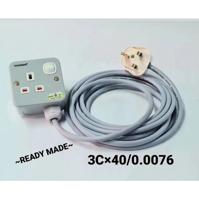 HEAVY DUTY EXTENSION WIRE 1 GANG/2GANG SOCKET WITH SIRIM PLUG SWITCH ...