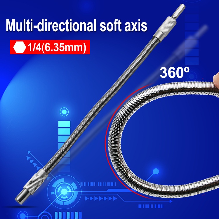 1/4 6.35mm Electric Drill Screwdriver Bit Snake Flexible Hose Cardan ...