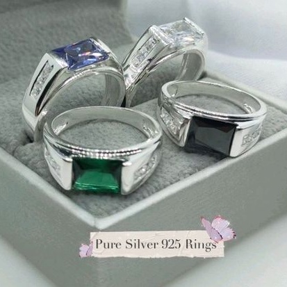 Pure Silver 925 Rings For Men /Cincin Perak 925 Ready Stock | Shopee ...