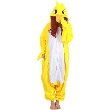 Animal Duck Onesies Pajamas Polar Fleece Unissex Adult Cartoon Cosplay Costume Jumpsuit Homewear ...