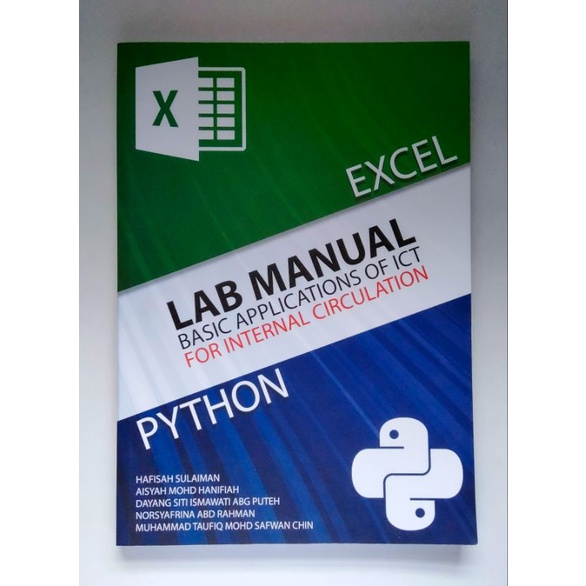 Lab Manual Basic Applications Of ICT (Excel And Phyton) | Shopee Malaysia