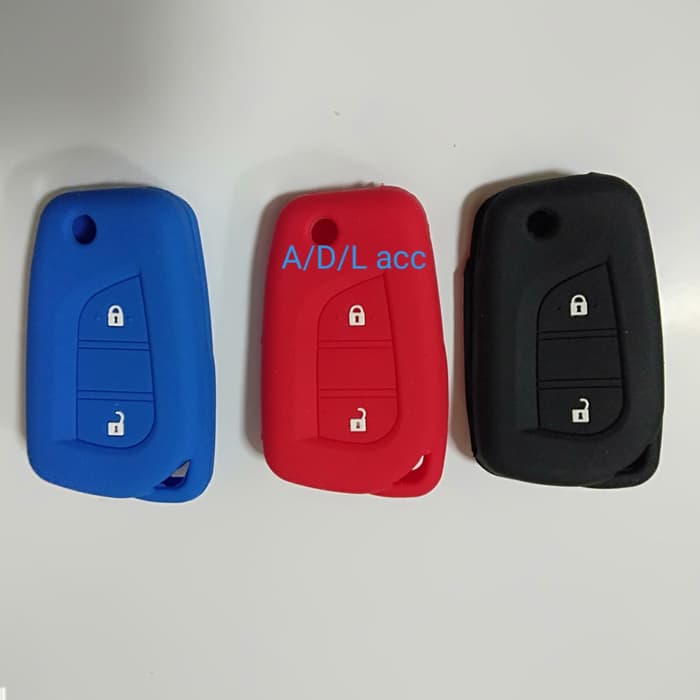 HITAM MERAH SILICONE remote key case for toyota INOVA innova reborn ...