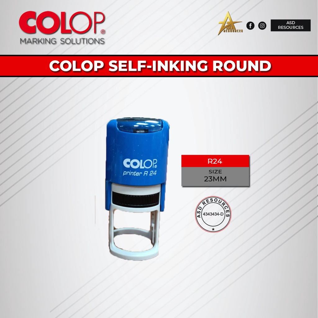 COLOP Self-Inking Round R24 R30 *SAME DAY DELIVERRY* (READY STOCK ...