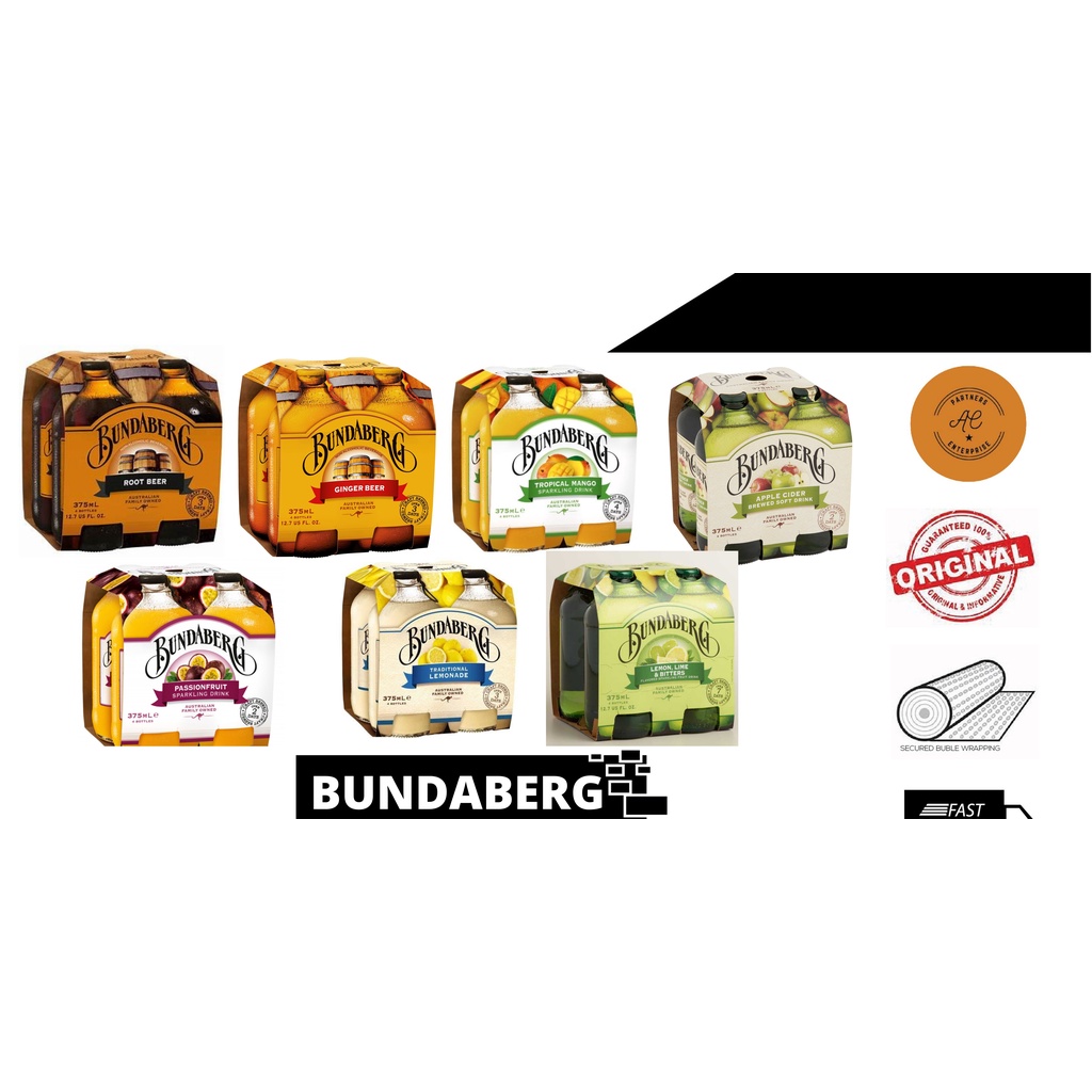 [READY STOCK]BUNDABERG TROPICAL MANGO/PASSION FRUIT/APPLE CIDER/ROOT ...