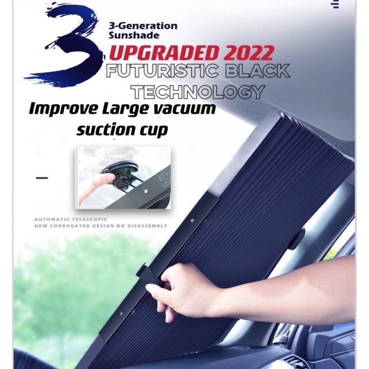 Car Sun shade sunscreen heat insulation sunshade Pelindung Cermin ...