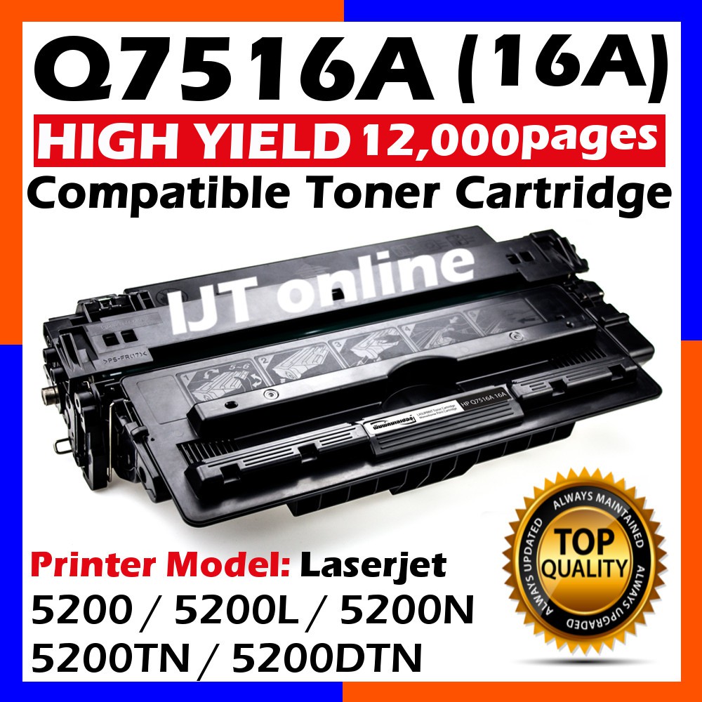 Q7516A 16A Compatible to HP Laserjet 5200 5200L 5200N 5200TN 5200DTN L ...