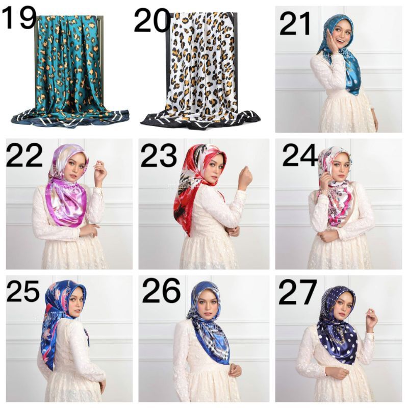 [READY STOCK] Tudung Bawal Tudung Satin Silk Corak Hijab Design 1-45 ...