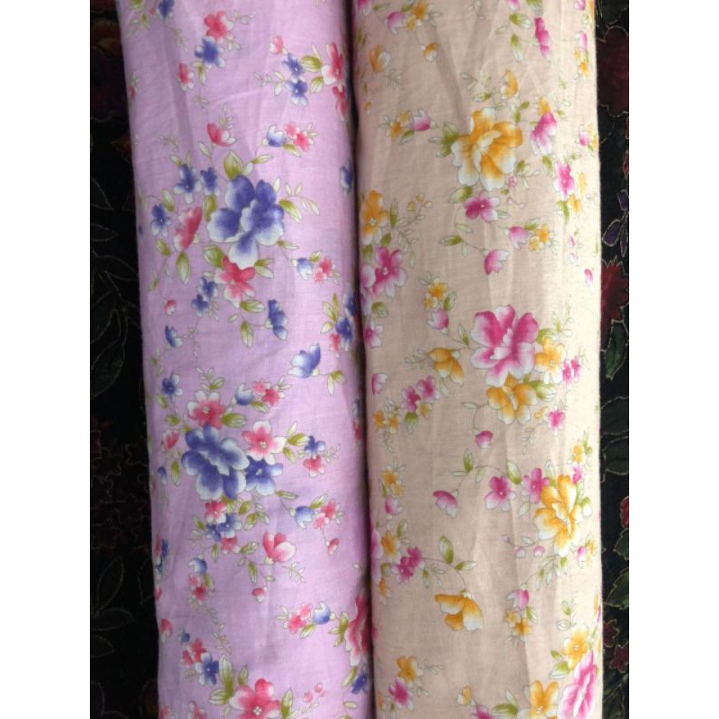 KATUN Japanese cotton fabric, Japanese catoon, calm floral motif design ...