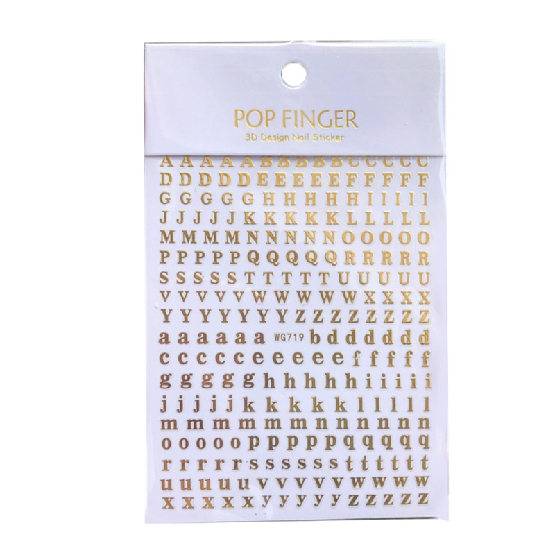 UU 26 Alphabet Stickers Glitter Self Adhesive Uppercase Lower Case ...