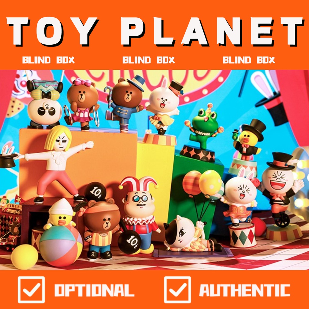 [TOY PLANET] POP MART Popmart ART TOY Line Friends Circus Series Blind ...
