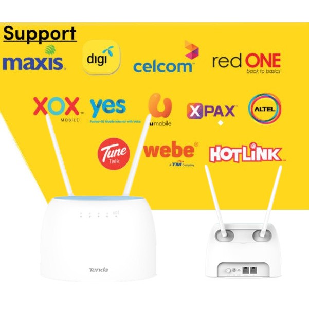 Tenda 4G09 AC1200 Dual-Band CAT 6 Wi-Fi 4G+ LTE Router | Shopee Malaysia