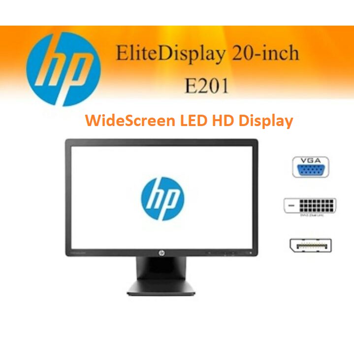 HP EliteDisplay E201 LED Monitor 20"-Inch WideScreen 1600 x 900 VGA Hp ...