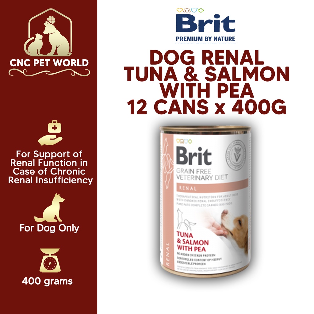 BRIT Dog Renal Can (400g x12cans) | Grain Free | Vet Diet Canine | Dog ...