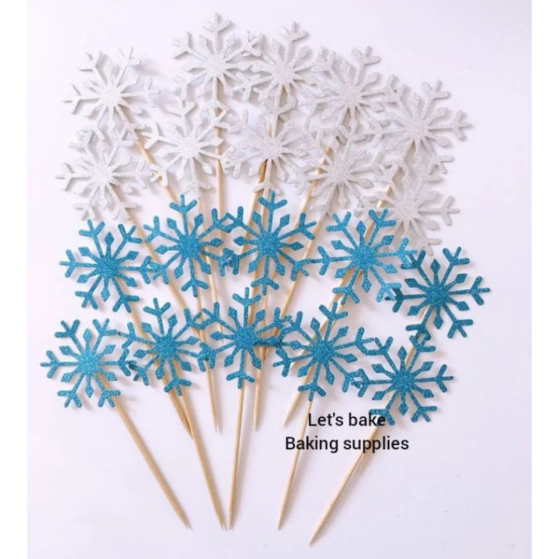 frozen snow flakes cake topper decoration elsa cake topper decoration ...