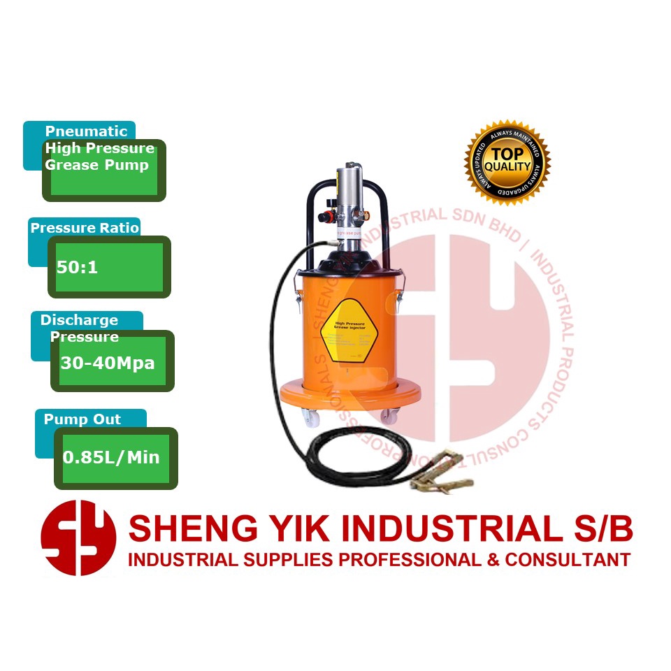 SYI High Pressure Pneumatic Grease Injector Pump Air Operated Bucket ...