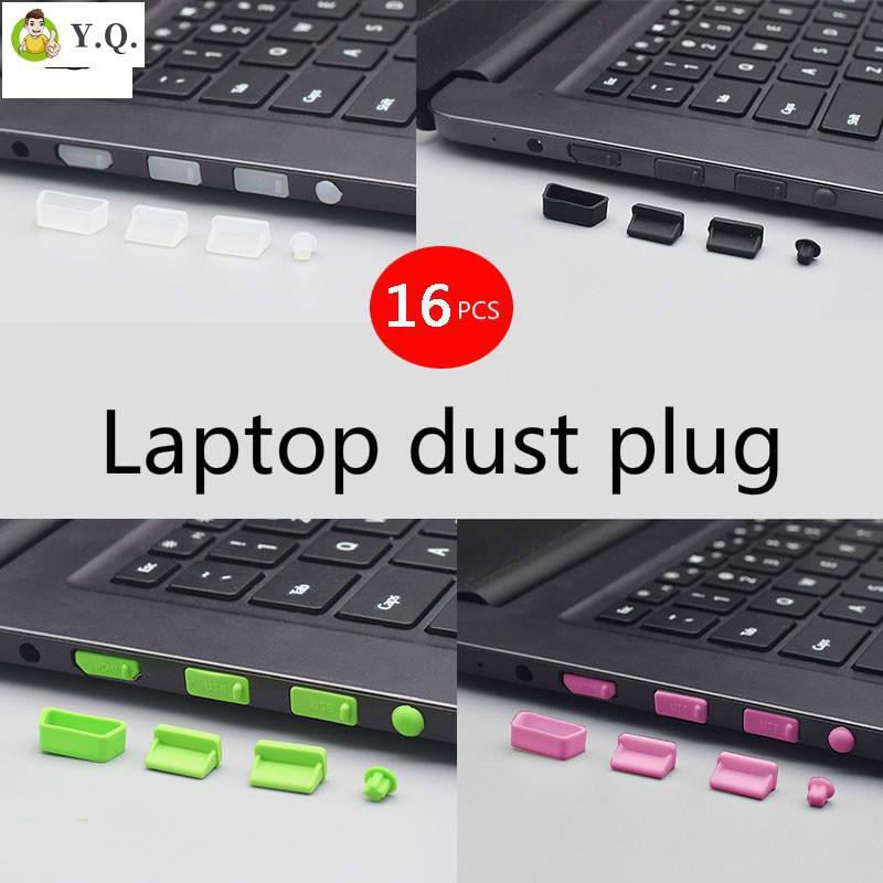 D.F.16pcs/set Colorful Silicone Anti Dust Plug Cover Stopper Laptop ...