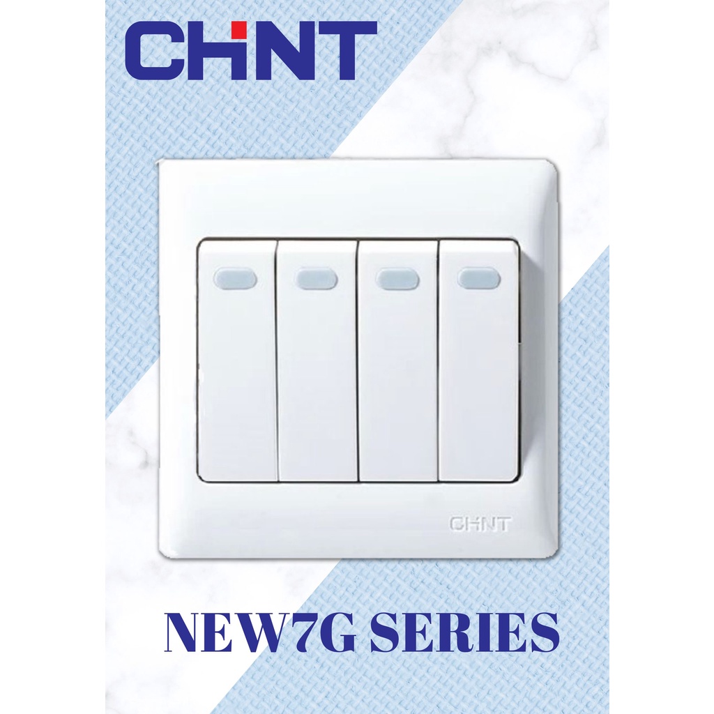 CHINT New7G 10AX 250V 4 Gang 1 Way/2 Way Switch | Shopee Malaysia