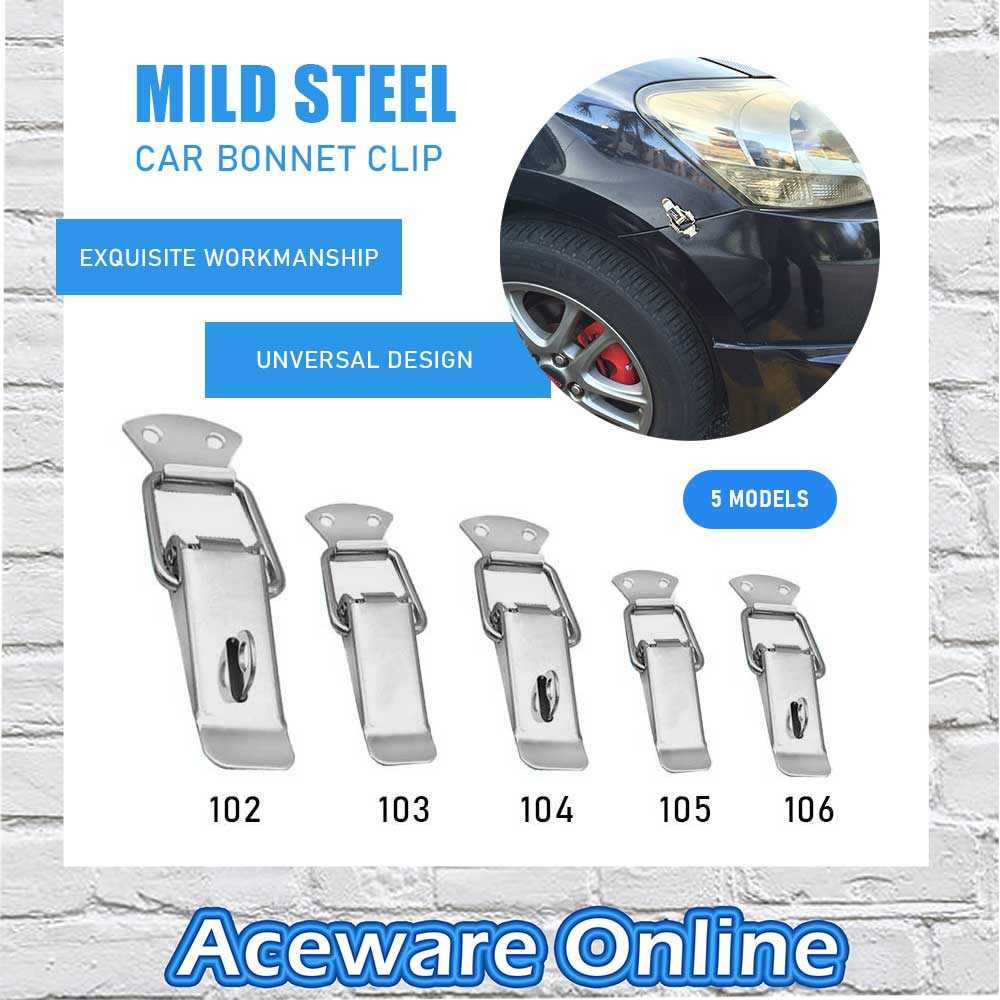 CAR BONNET CLIP MILD STEEL UNIVERSAL CAR FRONT BUMPER ENNGINE BONNET ...